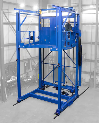 Rail Guided Custom Elevating Work Platform | LPI Inc.