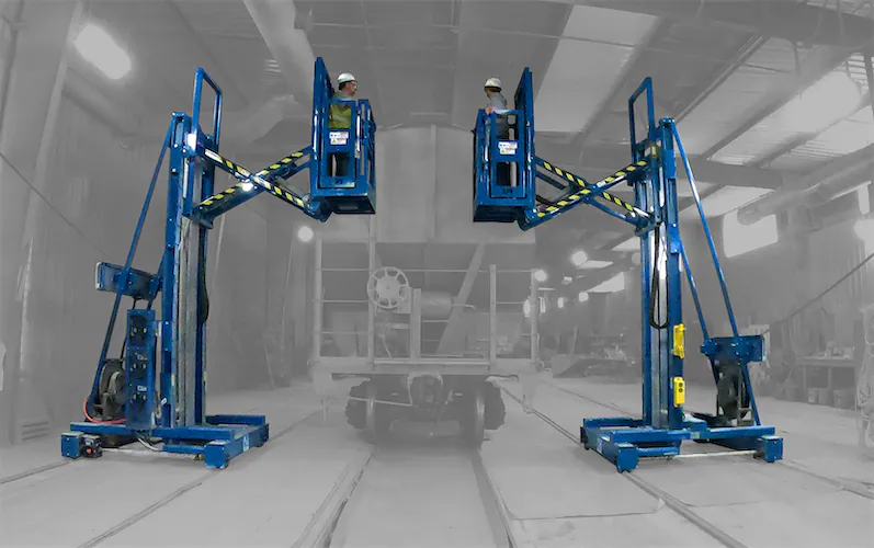 Freestanding 3-Axis Man Lift | Rail-Guided | LPI Inc.