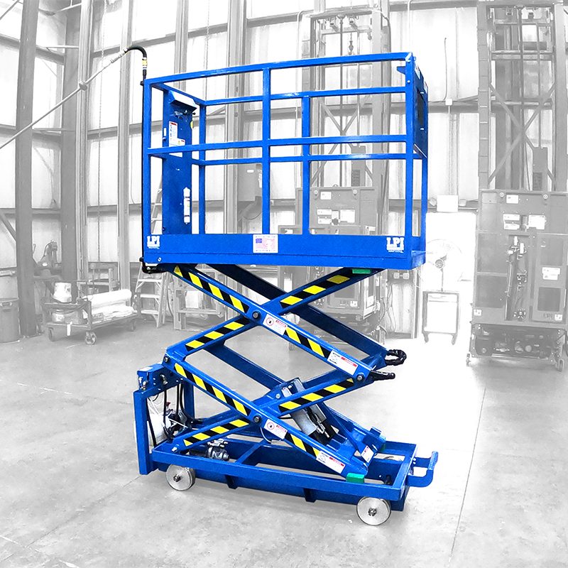 Rail Guided Scissor Platform Lift | LPI Inc.
