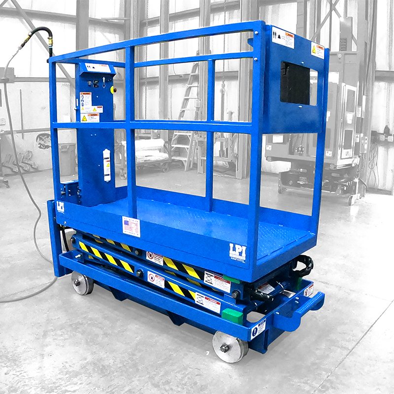 Rail Guided Scissor Platform Lift | LPI Inc.